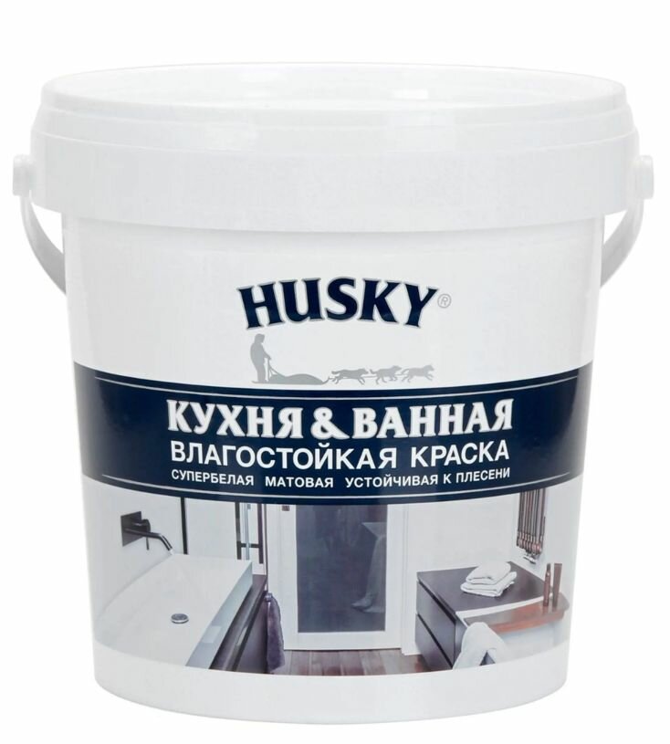 Краска для кухонь и ванных комнат Husky 0.9 л