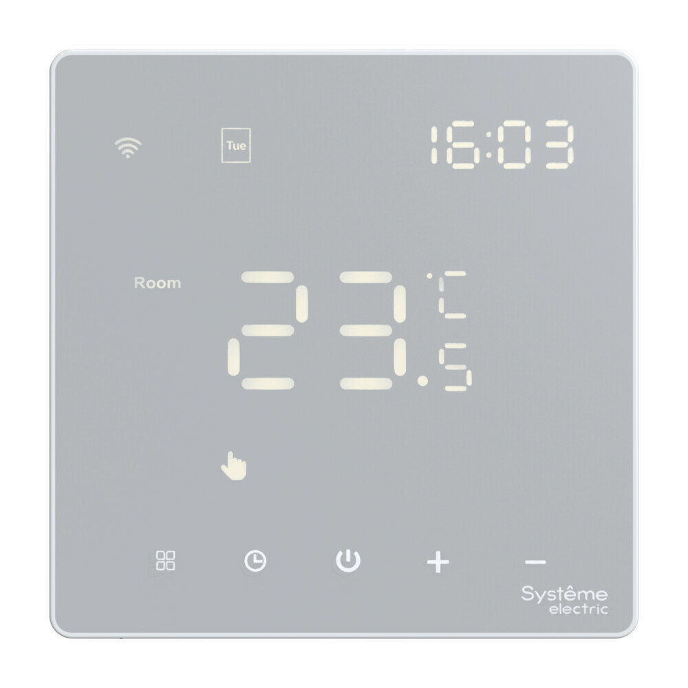 Systeme Electric ArtGallery белый термостат программируемый с Wi-Fi для электрического теплого пола, 16 А, моноблочный, GAL000138