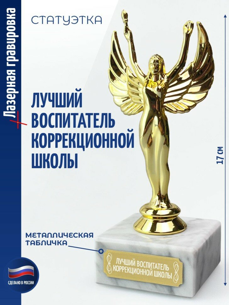 Статуэтка награда Жен. "Лучший воспитатель коррекционной школы" (17 см)