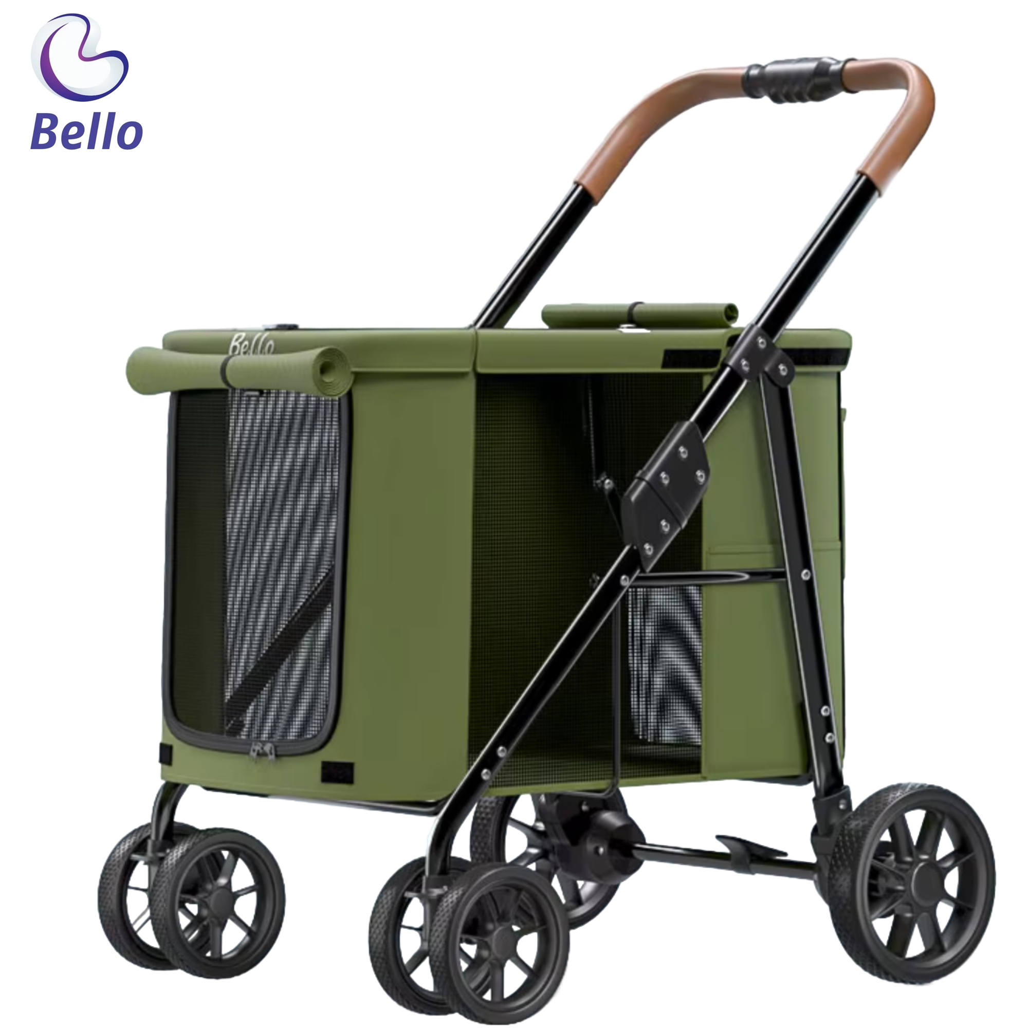 Прогулочная коляска для больших собак Bello, не съемная, нагрузка до 25 кг