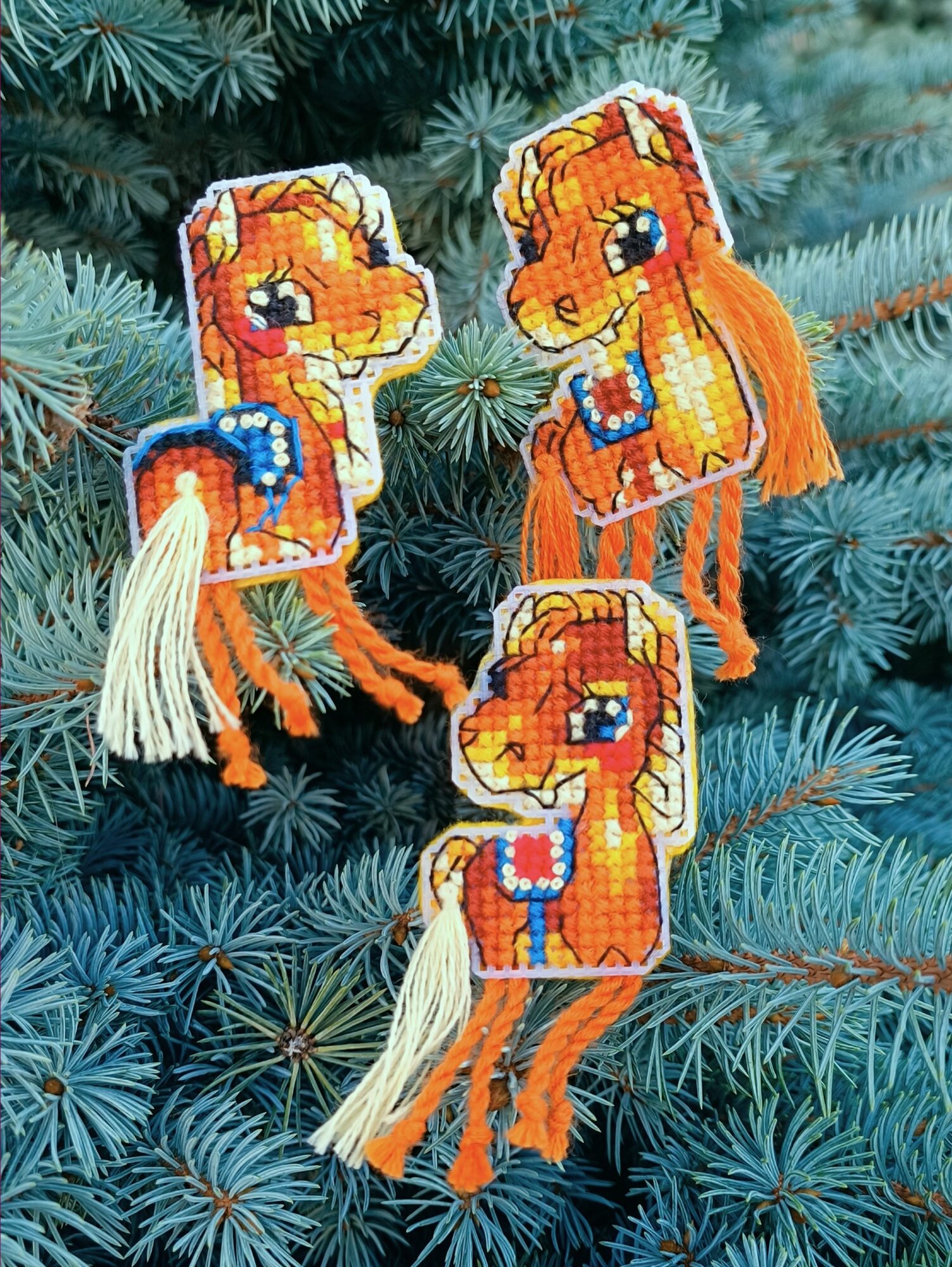 Набор для вышивания крестом Риолис, магниты "Лошадки" 5*10см, 2294АС