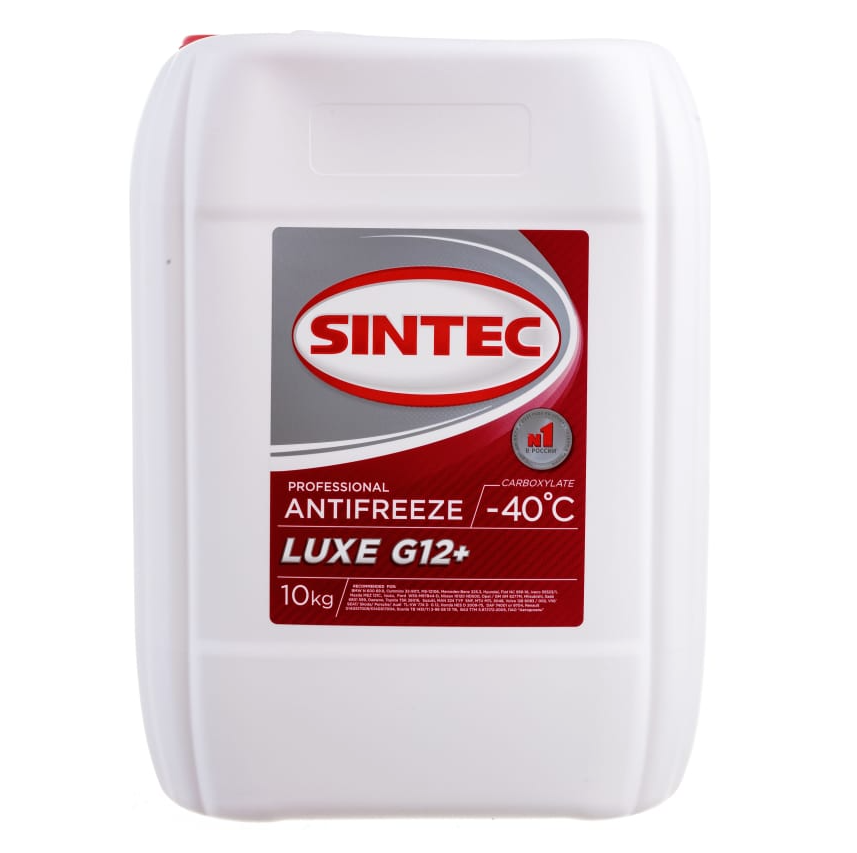 Антифриз sintec luxe g12+ готовый -40 красный 10 кг