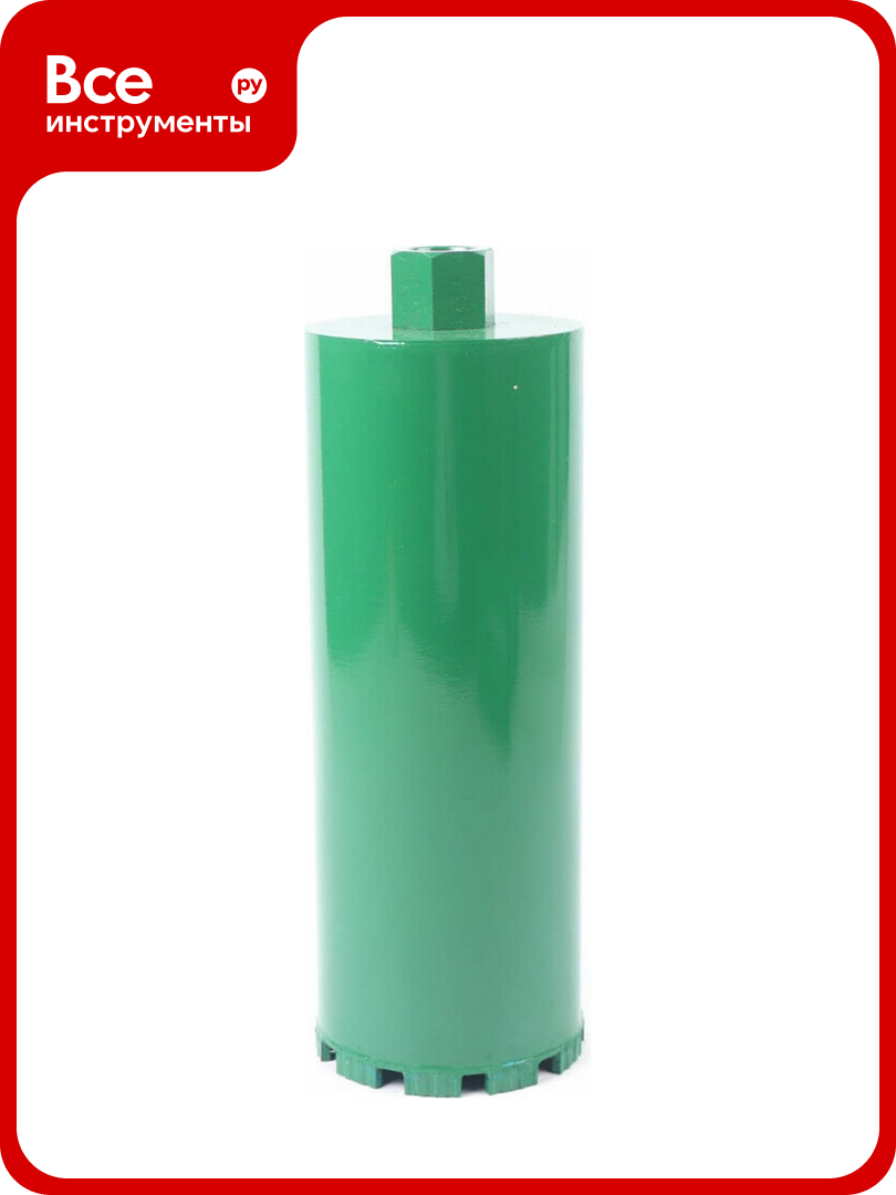 Алмазная коронка IRBISDIAM для армированного бетона и камня, мокрое сверление, внутренний хвостовик M22, внешняя посадка