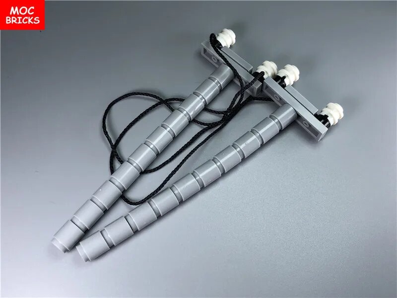 MOC BRICKS Электрические строительные блоки Серый, gray wire pole