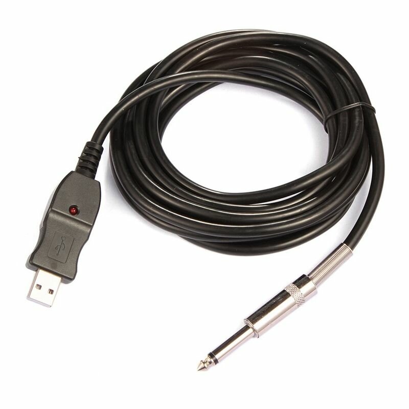 USB-кабель MyPads для гитары к ПК, 3 м, для записи и адаптер для интерфейса 6,5 мм