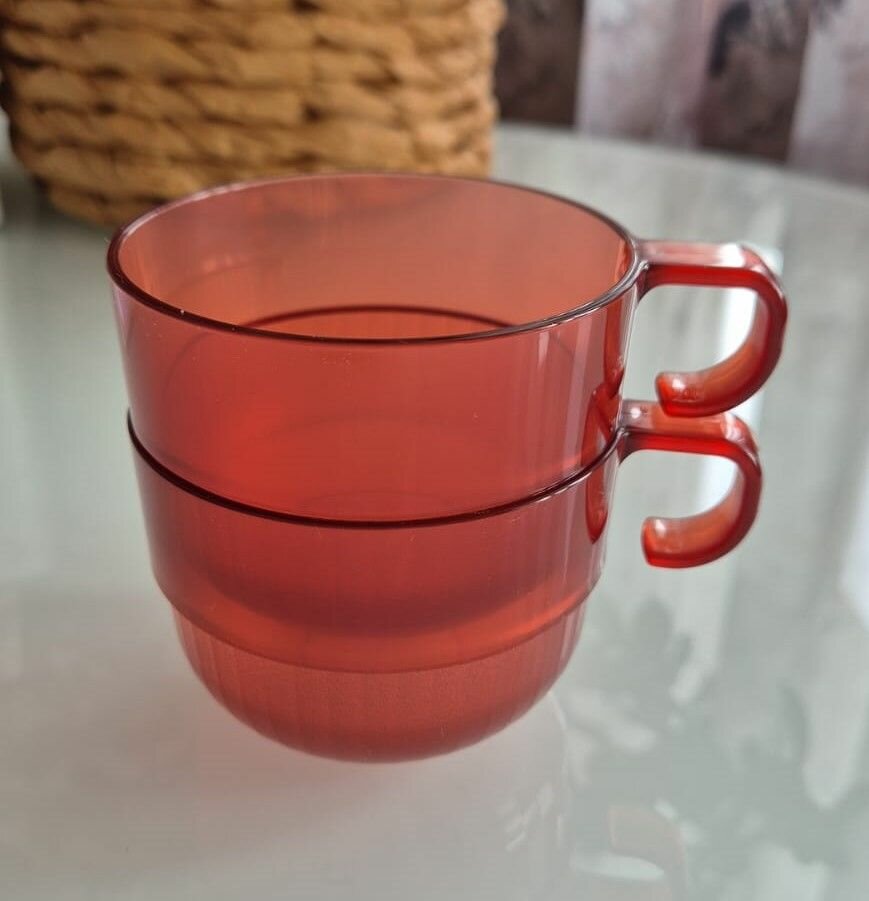 Кружки "Кристалл" 190 мл 2 шт. цвет терракотовый. Tupperware