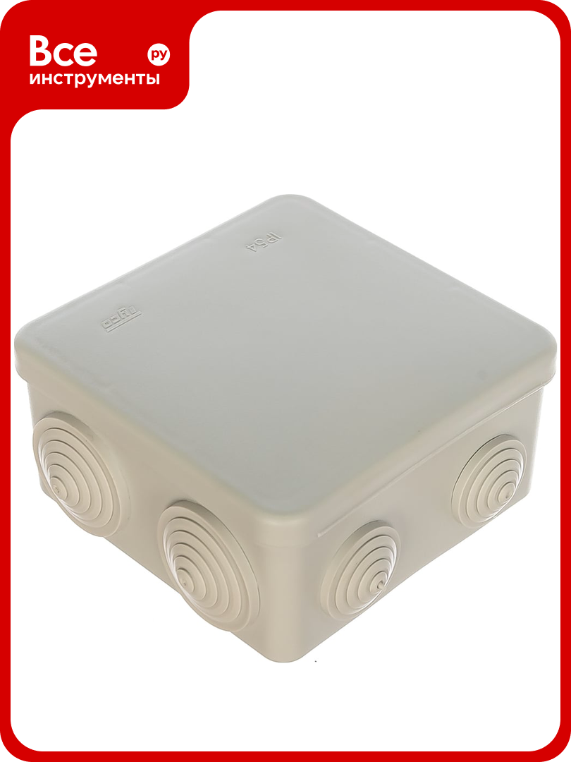 Распаечная коробка ОП 100х100х50 IP54 Рувинил 67045