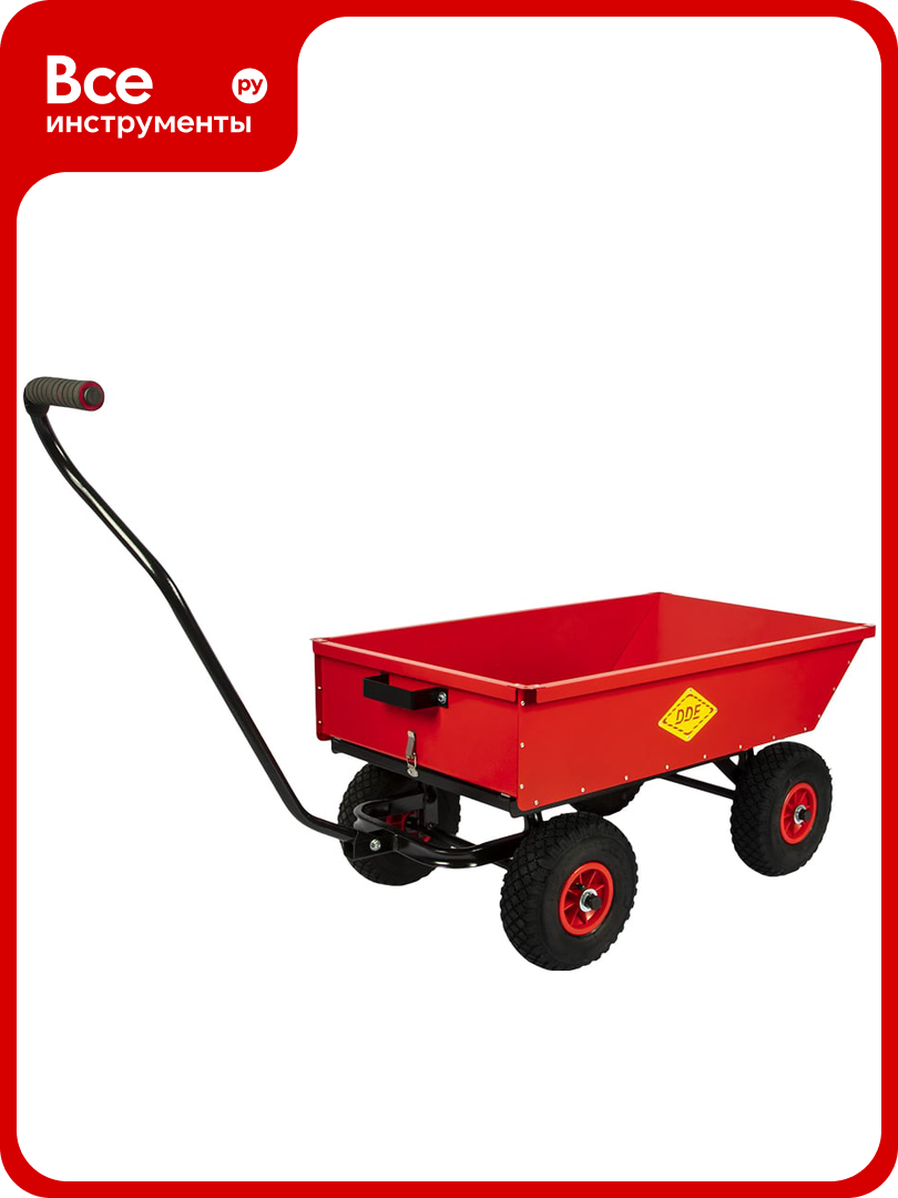 Ручная четырехколесная тележка-самосвал с кузовом DDE 200 908-092, для работы одной рукой, для одной руки