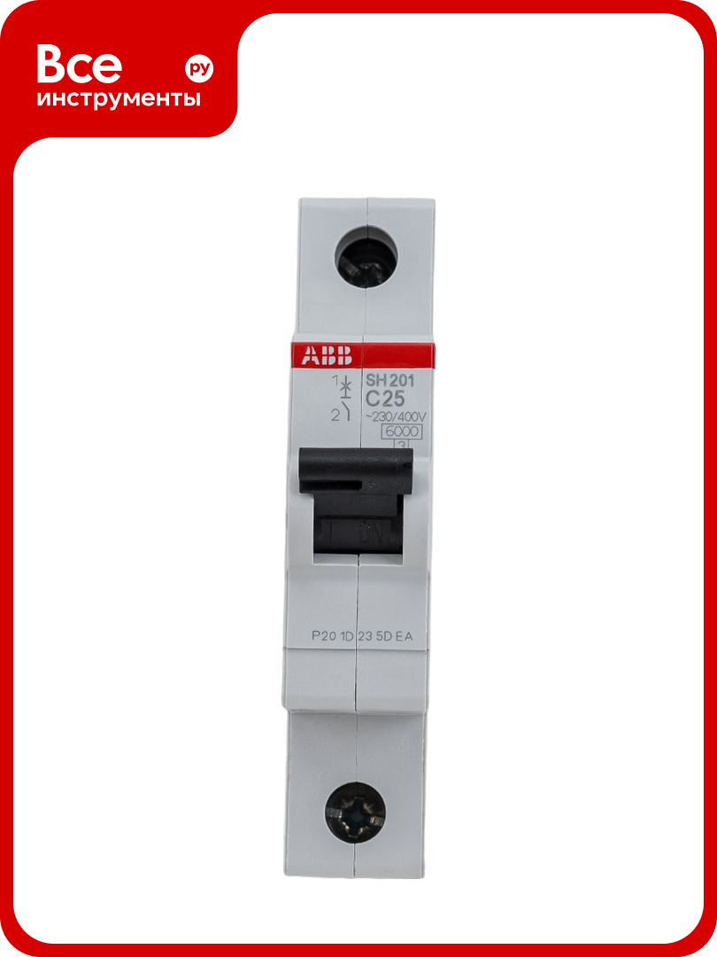 Автоматический выключатель ABB 1-полюсной sh201 c 25 2CDS211001R0254