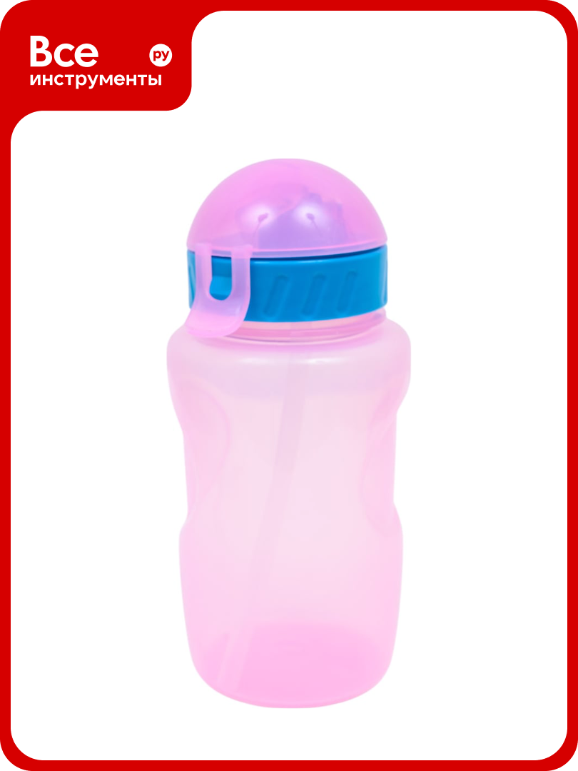 Бутылка для воды и других напитков WOWBOTTLES LIFESTYLE, 350 мл, прозрачная розовая КК0353, пластиковая