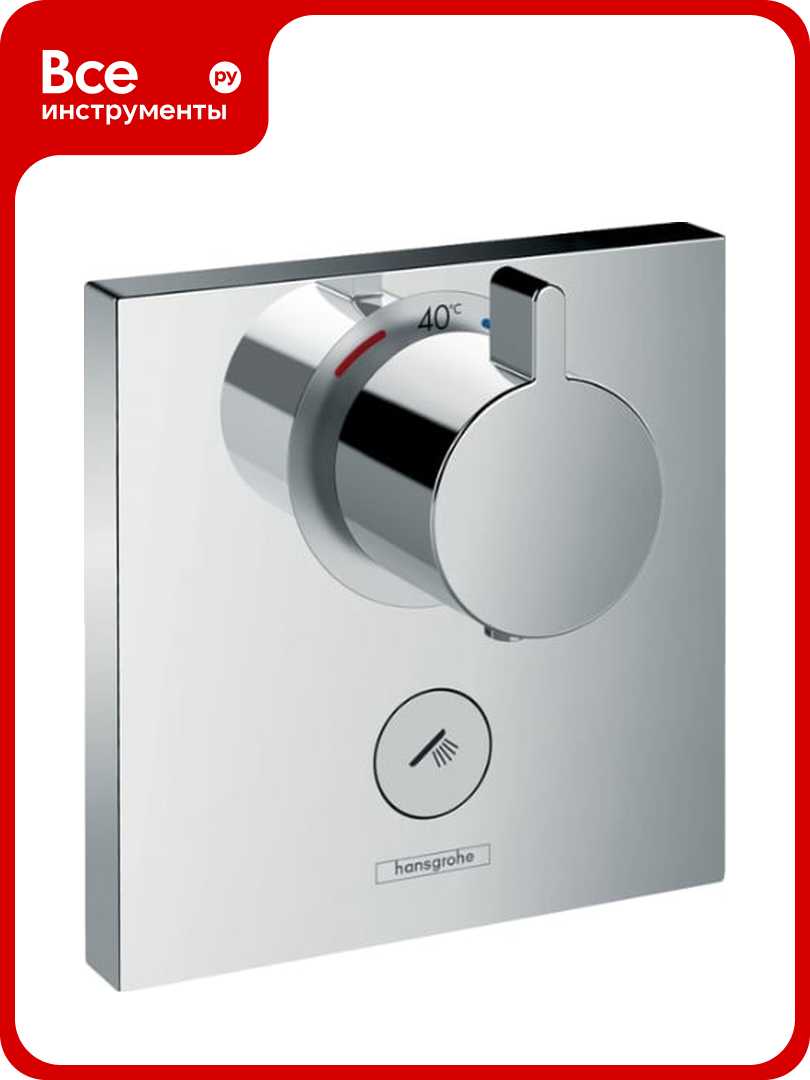 Термостатический смеситель для душа HANSGROHE Select Highflow, кнопкой ручной душ