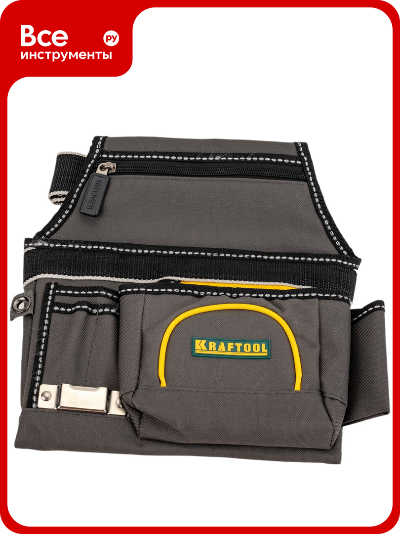 Поясная сумка с ремнем KRAFTOOL 9 карманов 38743, для хранения