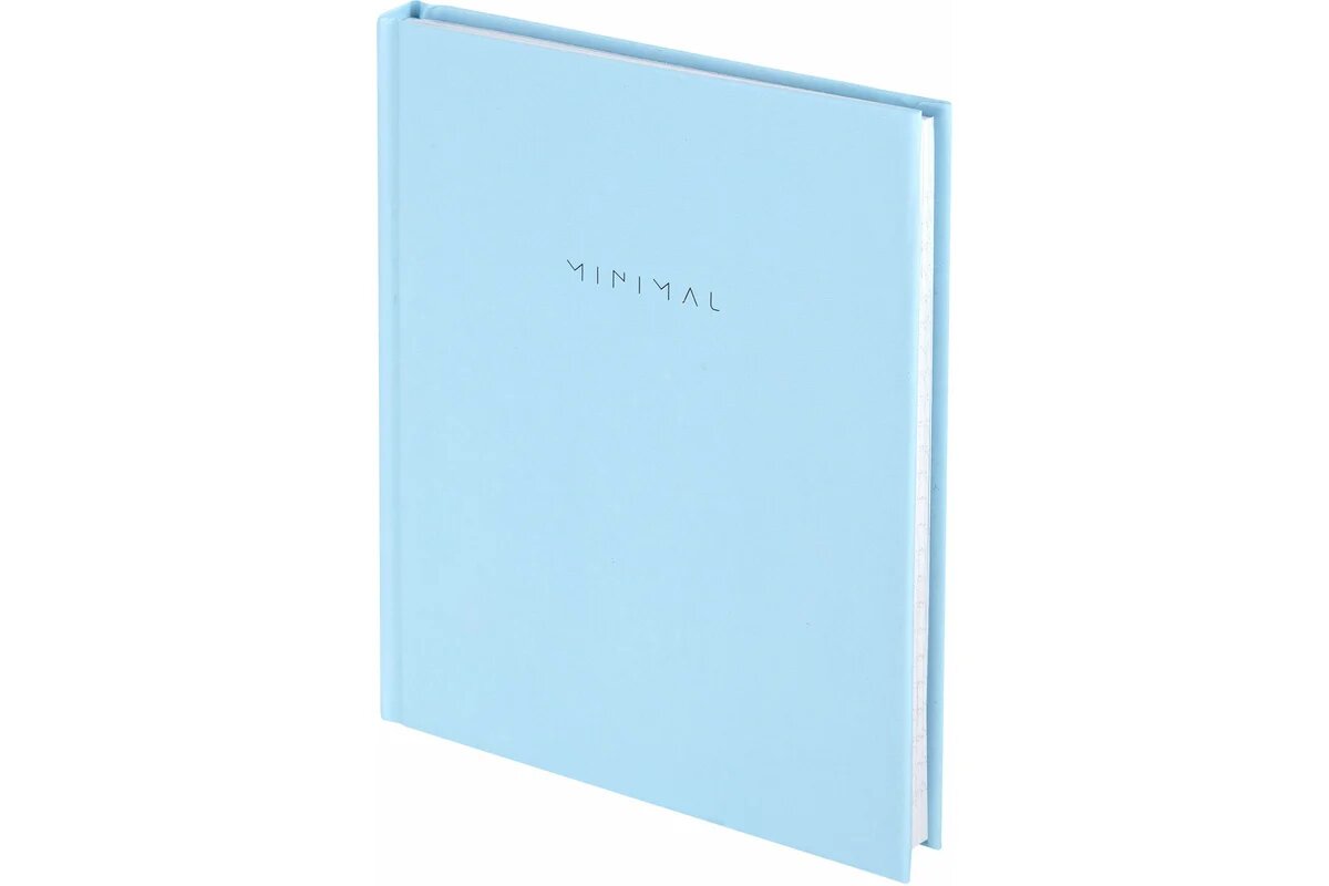 BRAUBERG Блокнот А6 110x147 мм 80 л. Твердый переплет клетка голубой Minimal