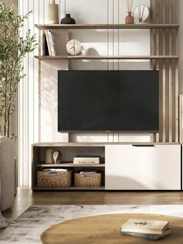 Гостиная Роджинамиф Кашемир, Дуб Крафт серый 1400 мм