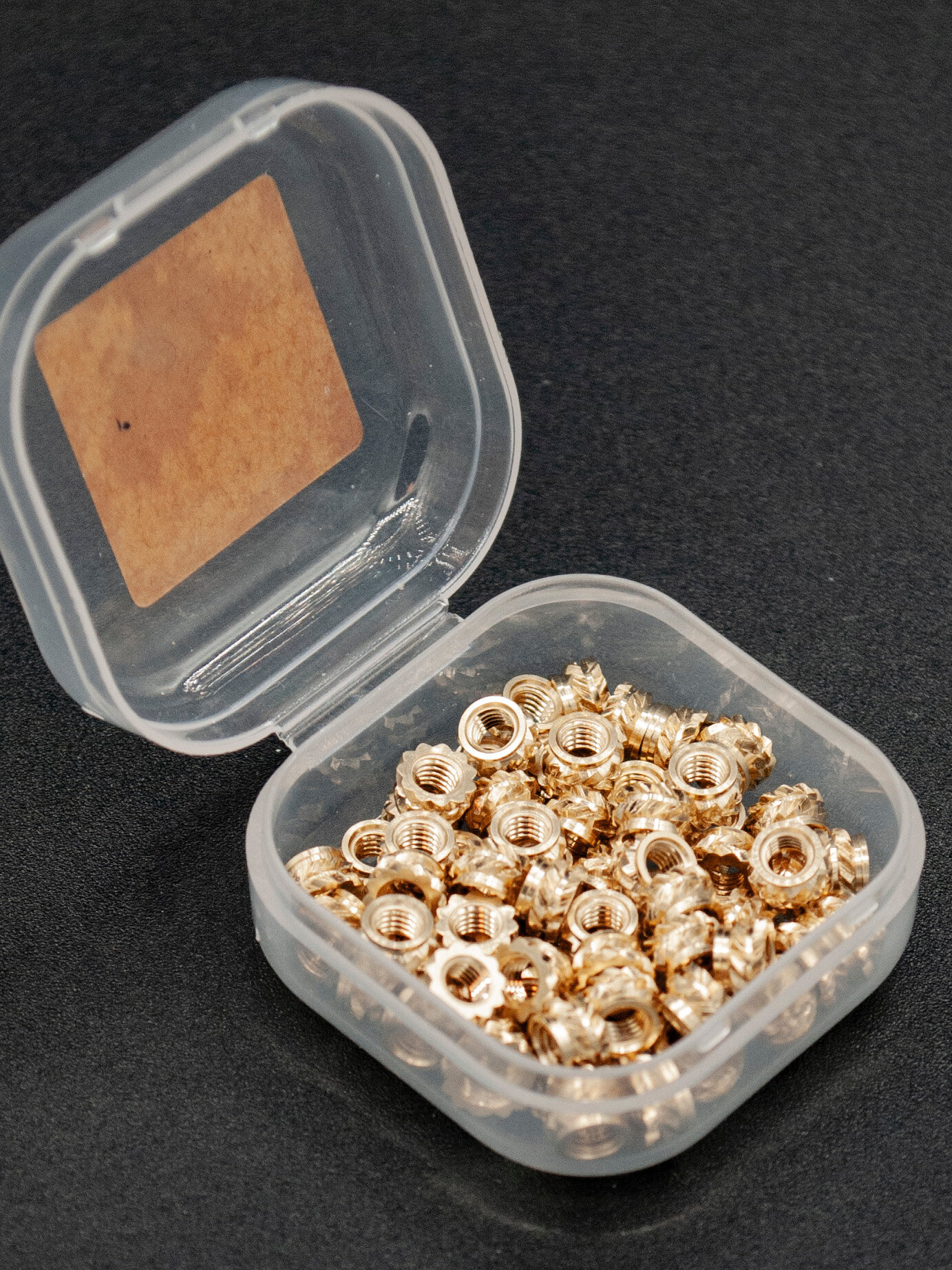 Втулка резьбовая латунная вплавляемая, закладная М3х3х5 (50 штук)