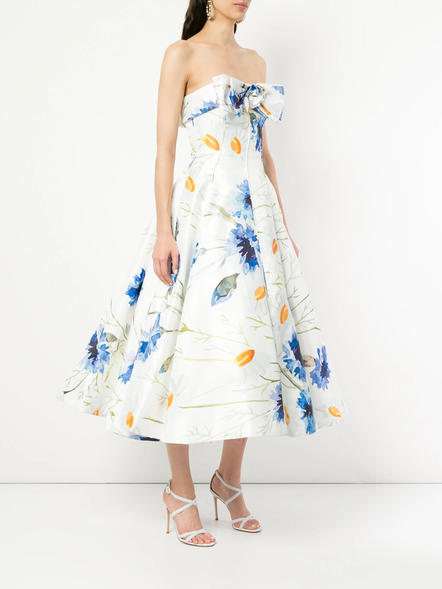 Платье bambah Carnation midi dress, размер 16, бежевый/белый — фото 1