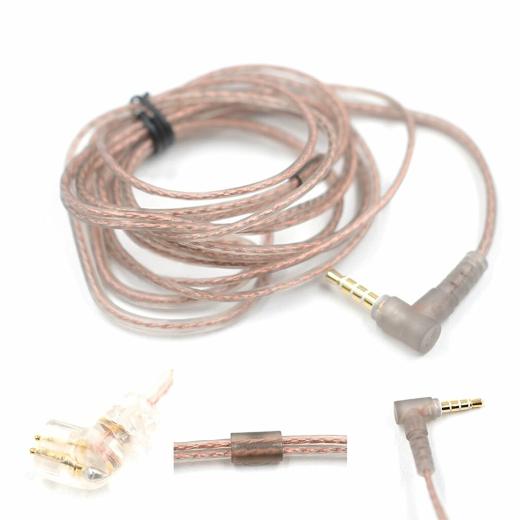 Кабель KZ из бескислородной меди двойного экрана 0.75mm с золотыми разъемами - без микрофона, 1 шт.