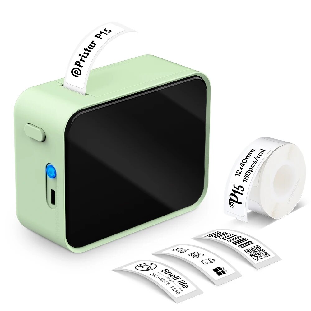 Принтер этикеток P15 Мини-портативный термопринтер для изготовления этикеток, аналогичный для этикетировочной машины D11 D110 D101, или клейкой наклейкой 3PK