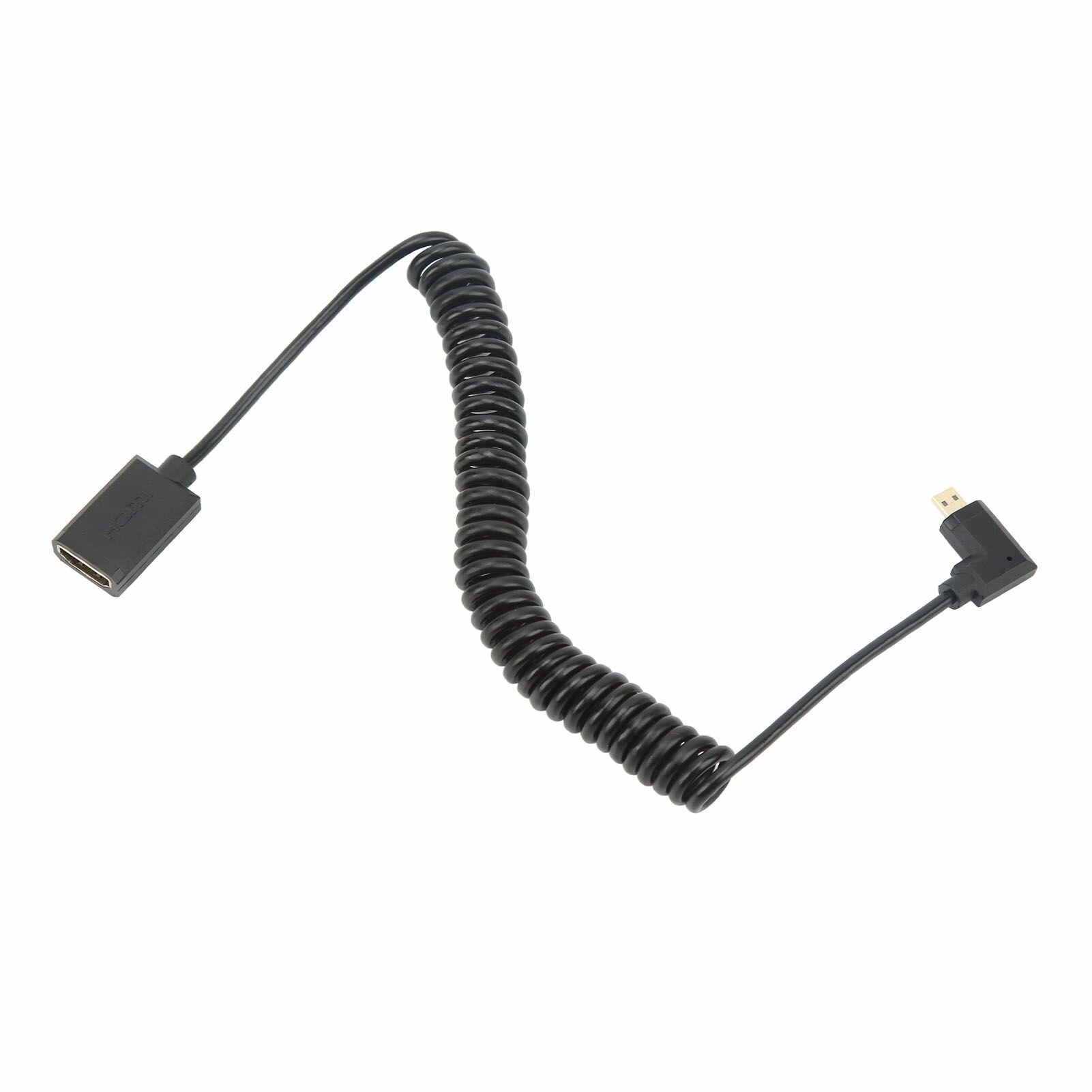 Коiled кабель Micro HD Multimedia Interface до Female HD Multimedia Interface, 1.8м, поддержка 4K Ultra HD, идеален для экшн-камер