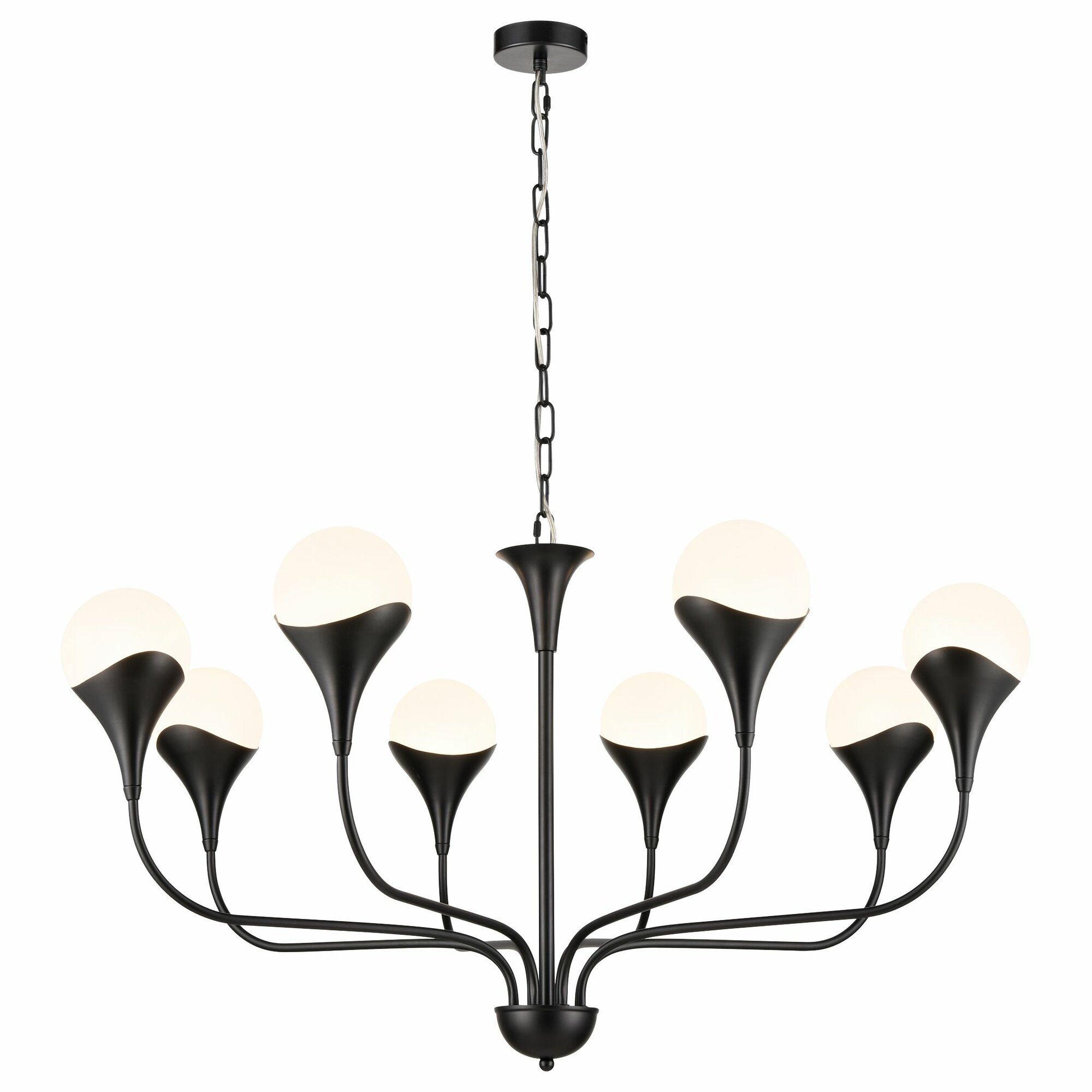 Подвесной светильник Velante Modern Style W950xL950xH490/870 мм G9 цвет черный, арт. 361-023-08