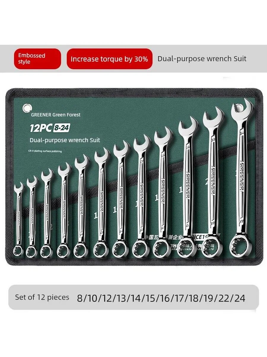 Набор ключей (8-24 мм — флагм. гравировка)