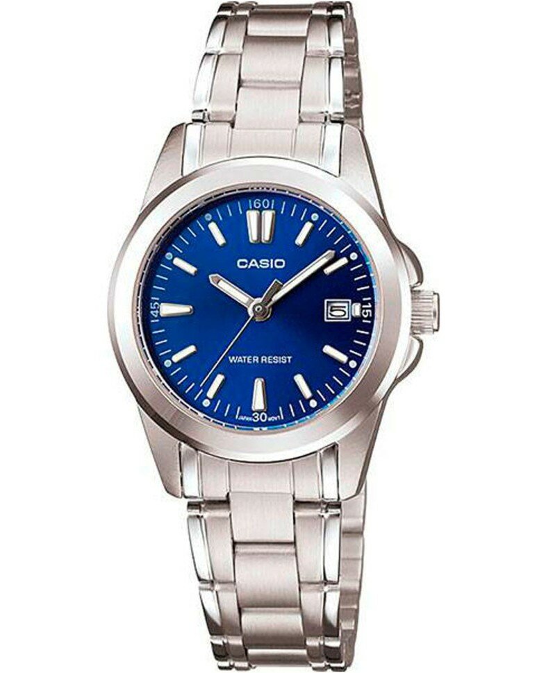 Наручные часы CASIO Collection, серебристый/синий