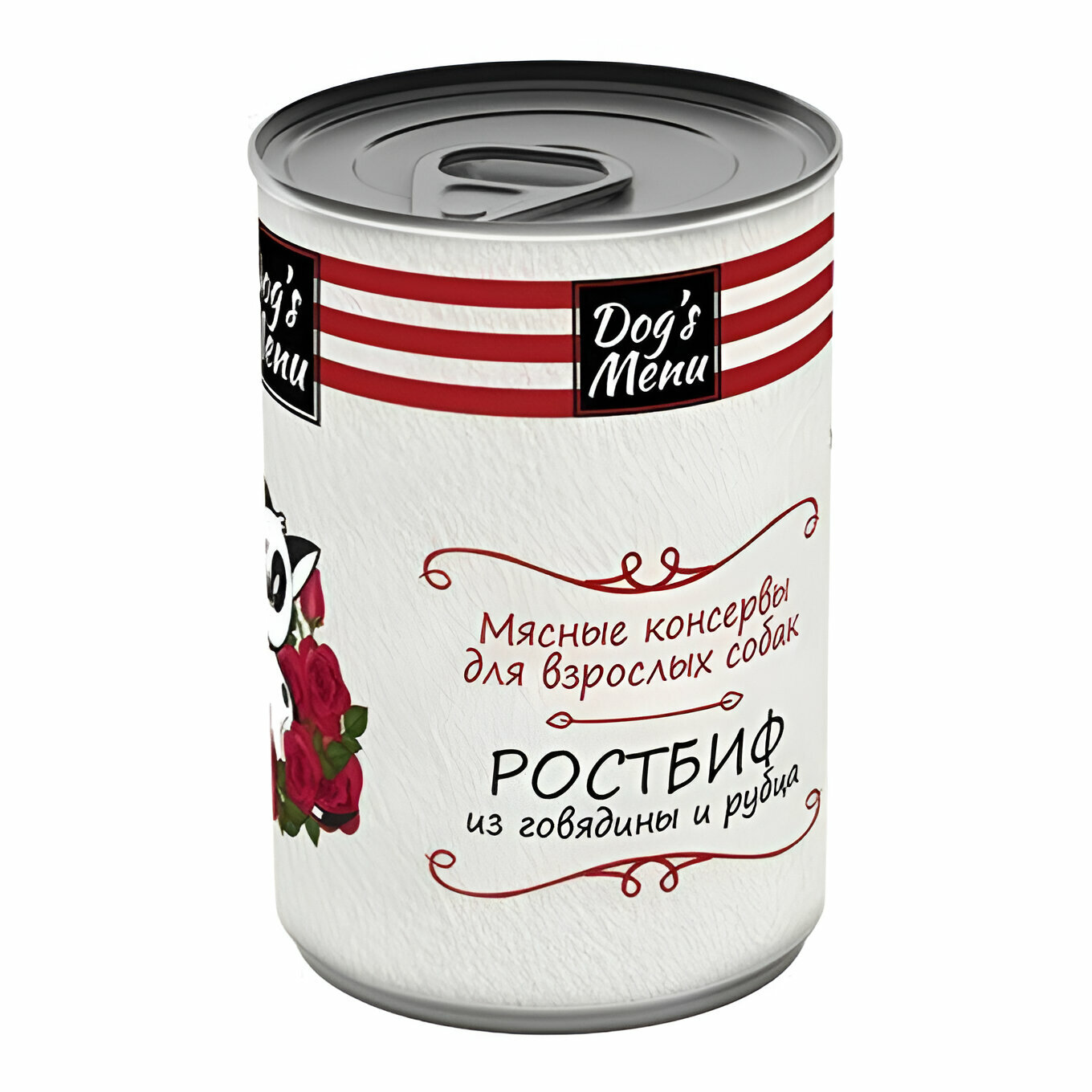 Dog`s Menu 340 г консервы для взрослых собак ростбиф из говядины и рубца 1 шт