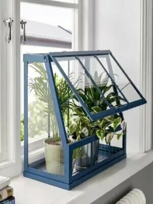 IKEA Теплица домиком yijia-001 0.45х0.22х0.36м, Оцинкованная сталь