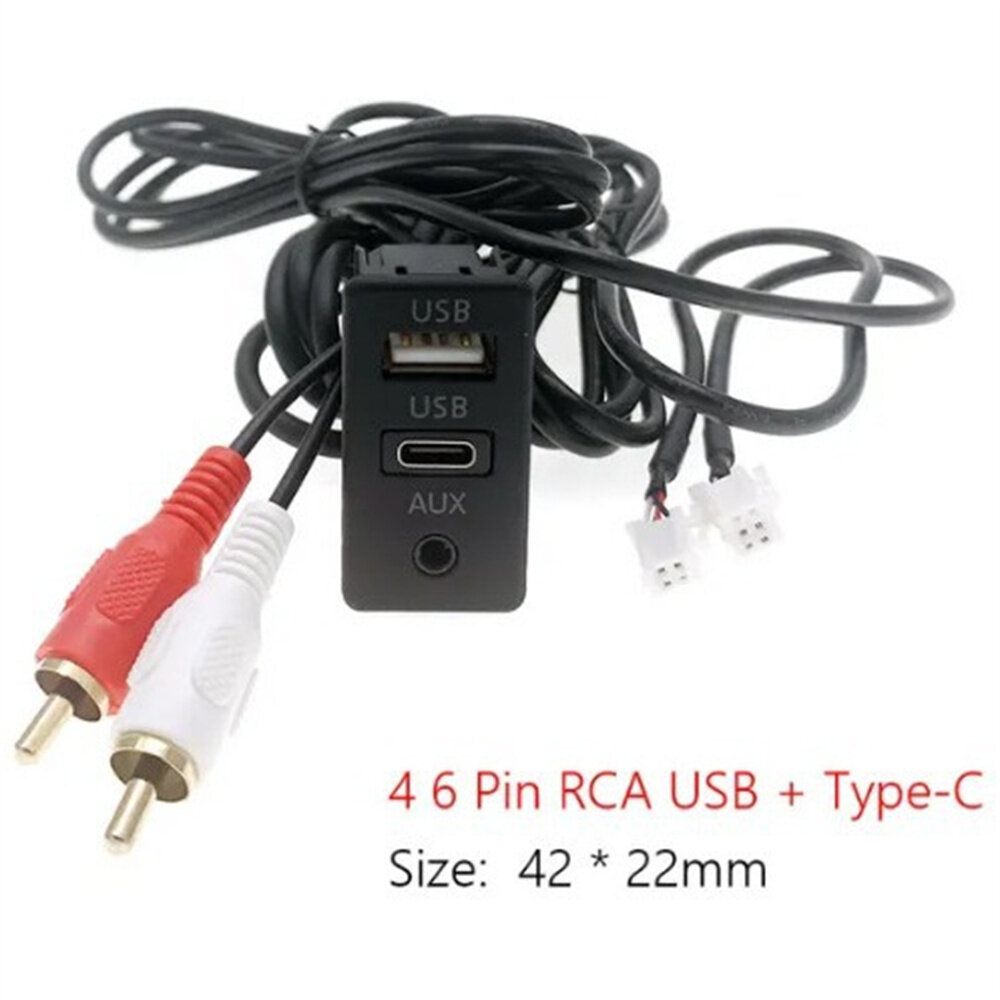Автомобильный Навигатор 4/6 Pin к USB Аудиовходному Порту Панельный Интерфейс Удлинительный Кабель Адаптер