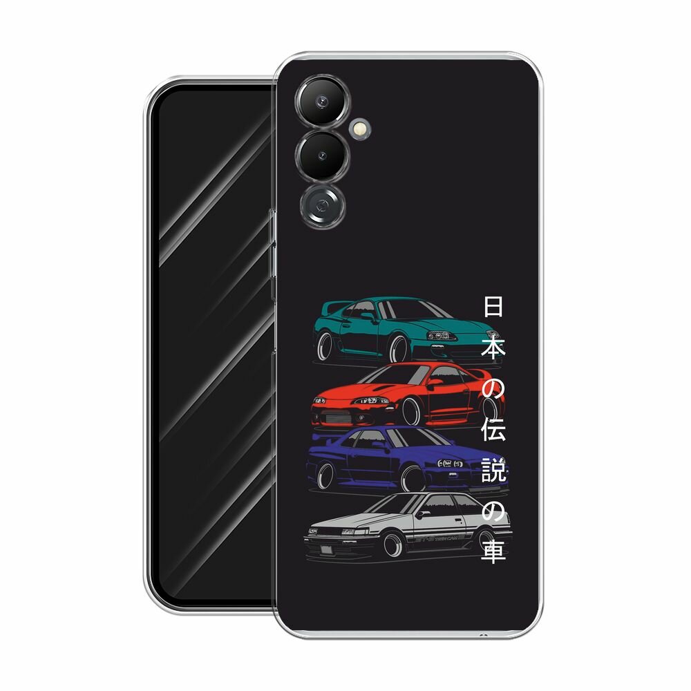 Чехол на Tecno Pova 4 / Текно Пова 4 с принтом "JDM Legend cars" — фото 1