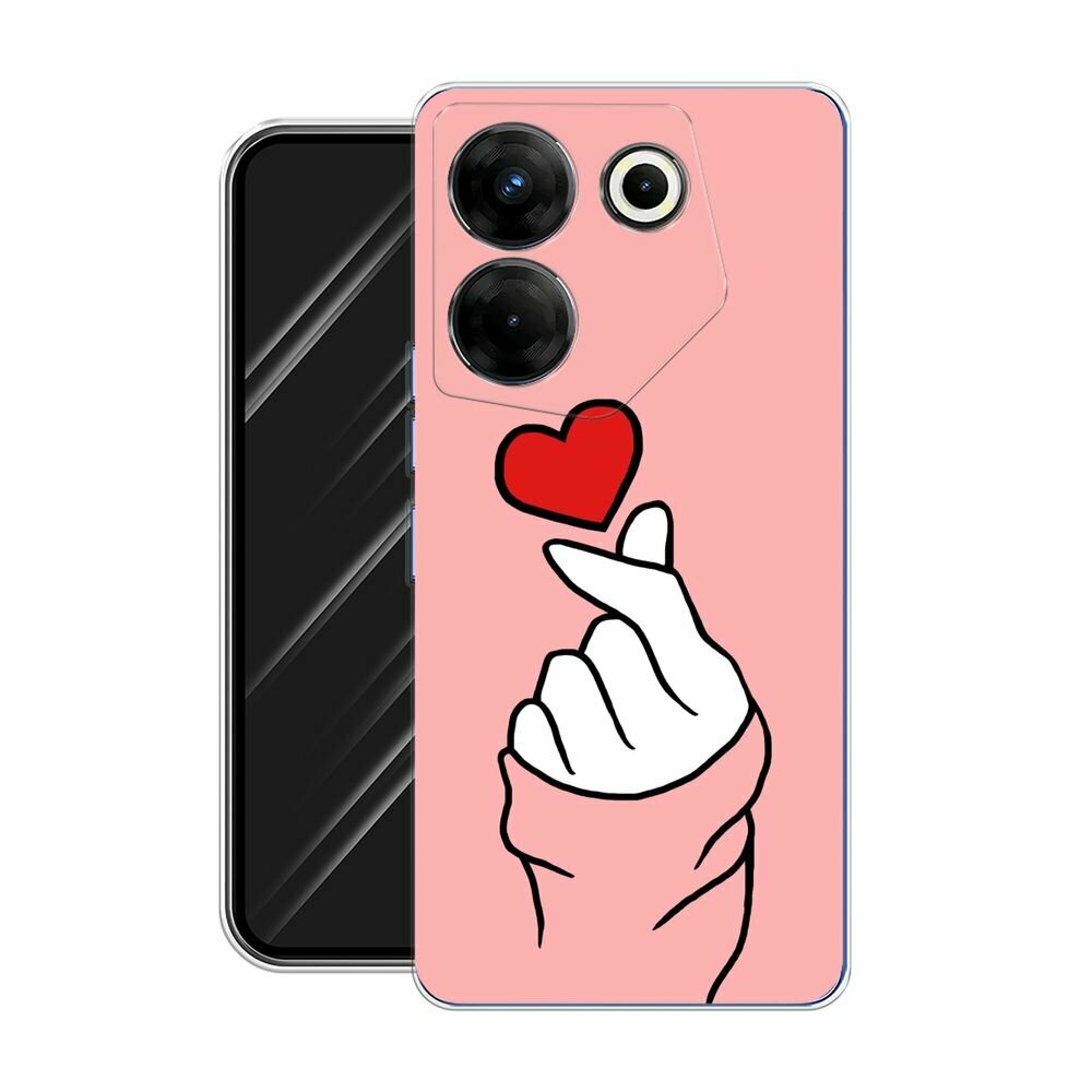 Чехол на Tecno Camon 20 Pro 5G / Текно Камон 20 Про 5G с принтом "Милое сердечко" — фото 1