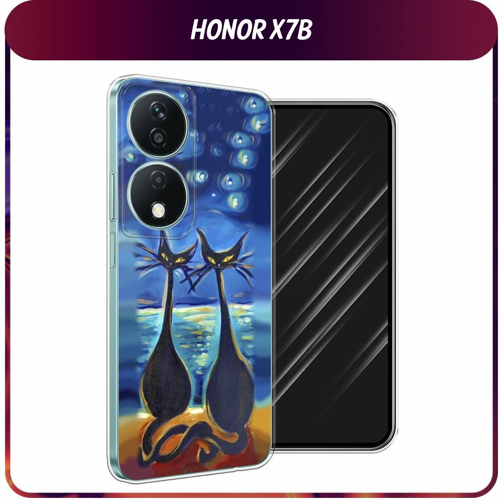 Чехол на Honor X7B/90 Smart / Хонор X7B/90 Смарт с принтом "Влюбленные котики 7"