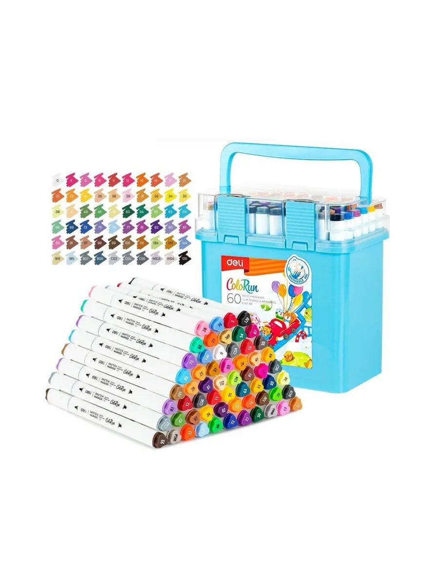 Набор маркеров для скетчинга EC187-60 ColoRun (60шт.)