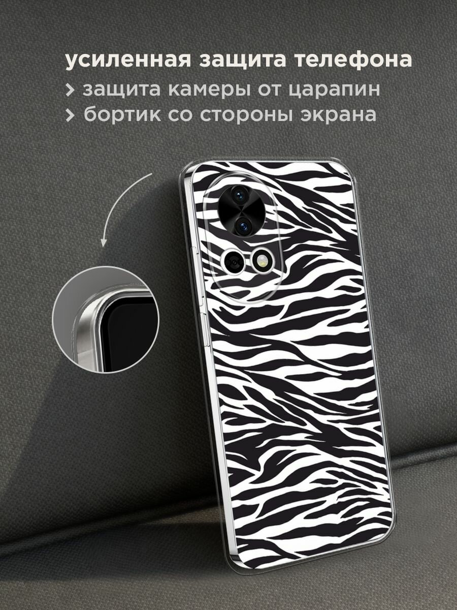 Чехол на Huawei Nova 12/Nova13 / Хуавей Нова 12/Нова 13 с принтом "Принт зебра" — фото 1