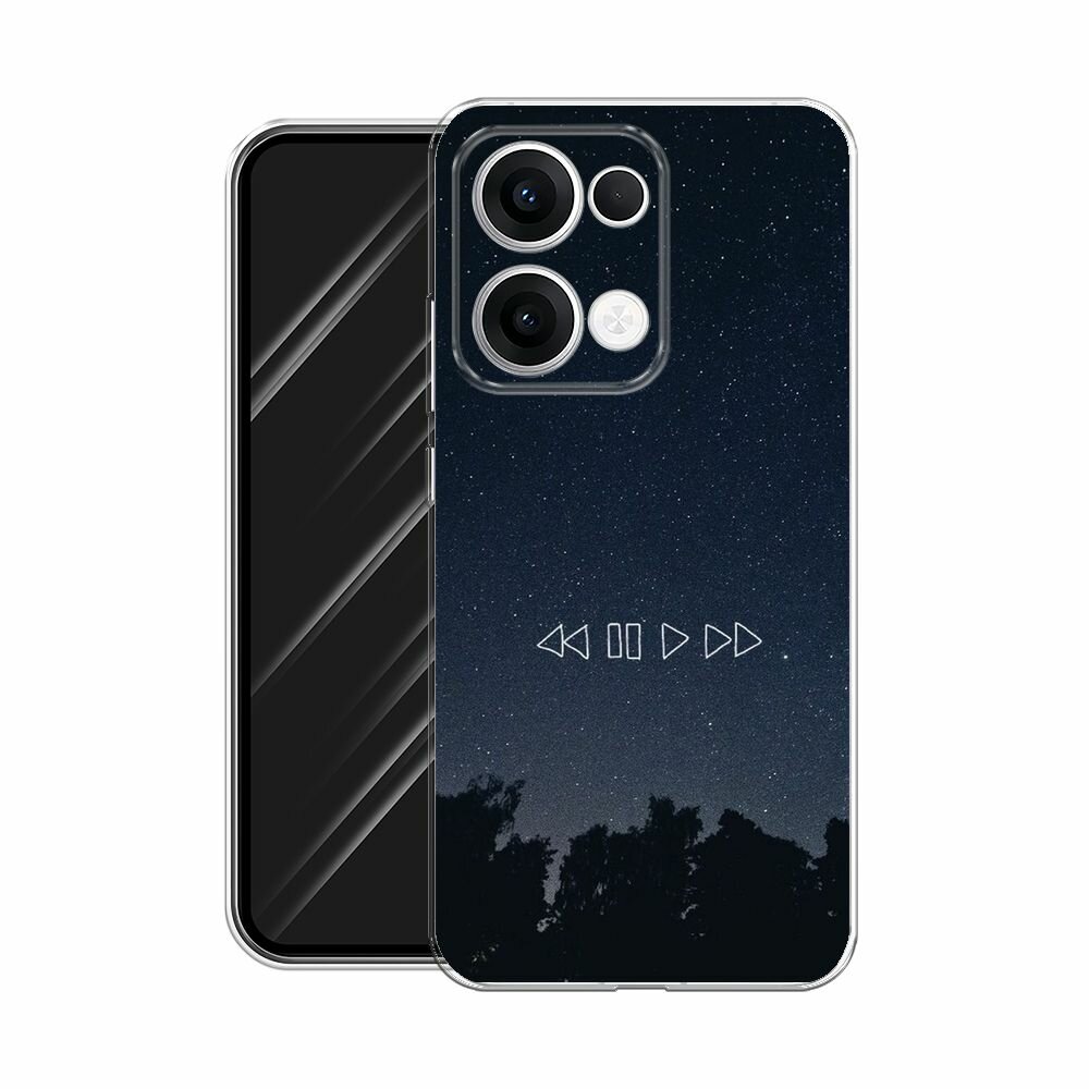 Чехол на Oppo Reno 13 / Оппо Рено 13 с принтом "Космическая музыка" — фото 1