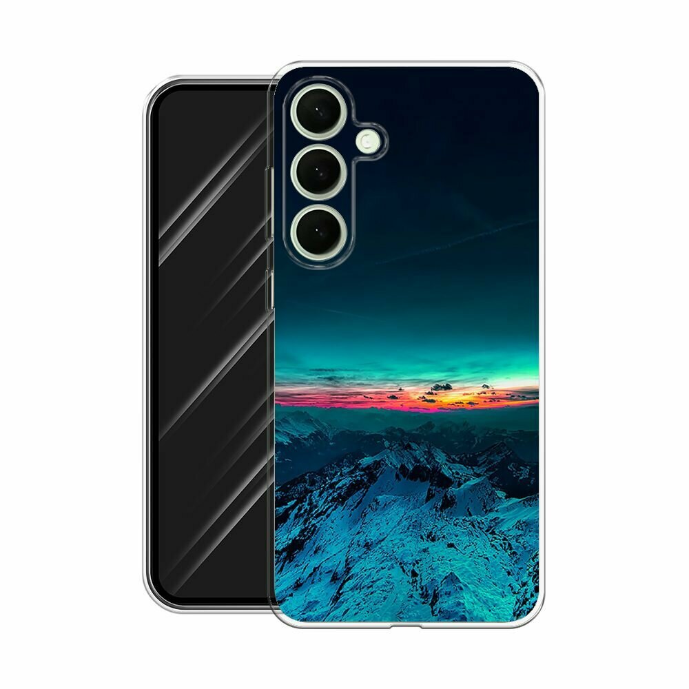 Чехол на Samsung Galaxy S25 Plus / Самсунг S25 Плюс с принтом "Закат в горах" — фото 1