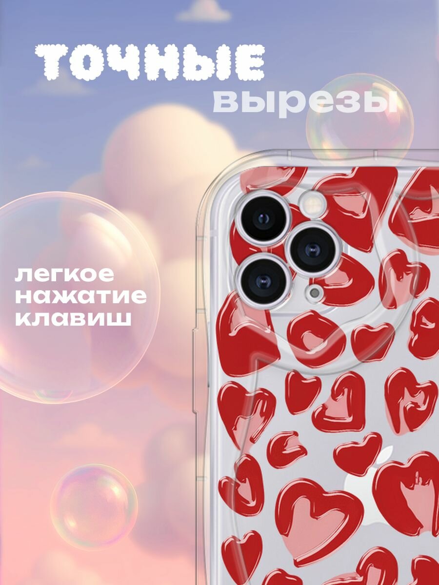 Чехол на Apple iPhone 11 Pro / Айфон 11 про с принтом Множество красных сердец — фото 1