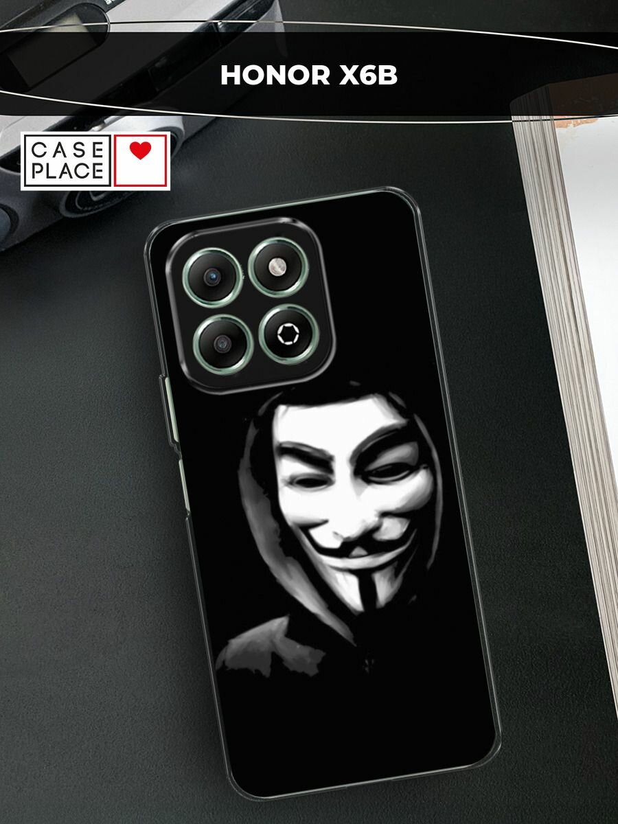 Силиконовый чехол на Honor X6b / Хонор X6b с принтом "Анонимус"