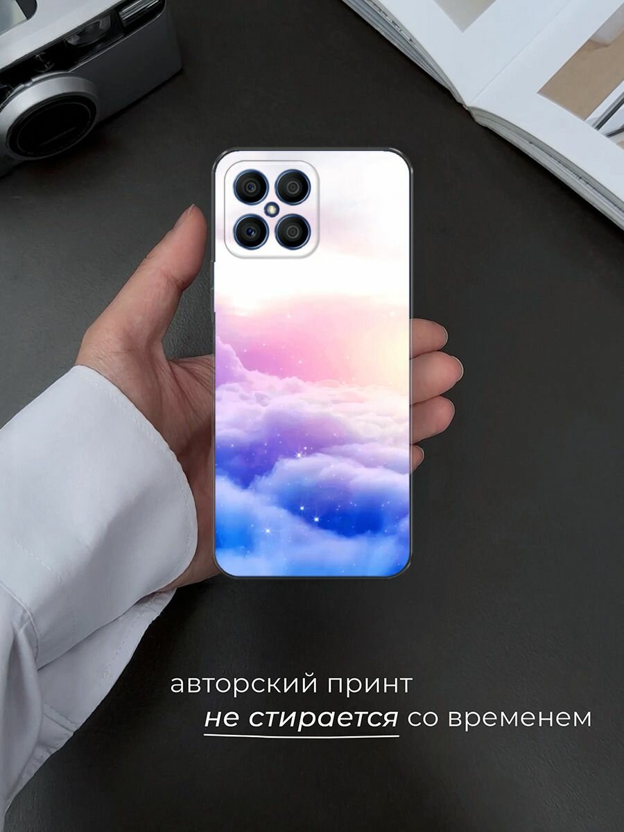 Силиконовый чехол на Honor X8 / Хуавей X8 с принтом "Небеса" — фото 1
