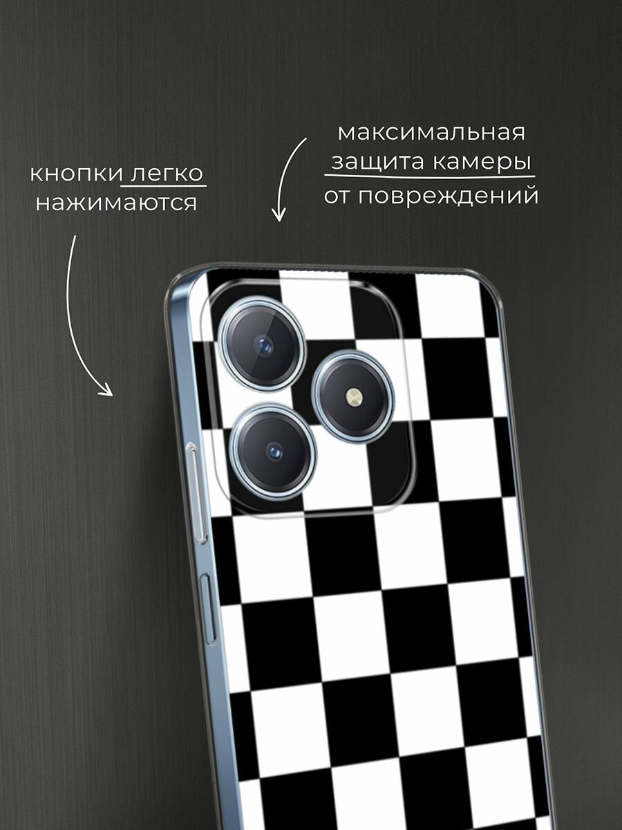 Чехол на Realme C63 / Реалми С63 с принтом "Шахматная доска" — фото 1