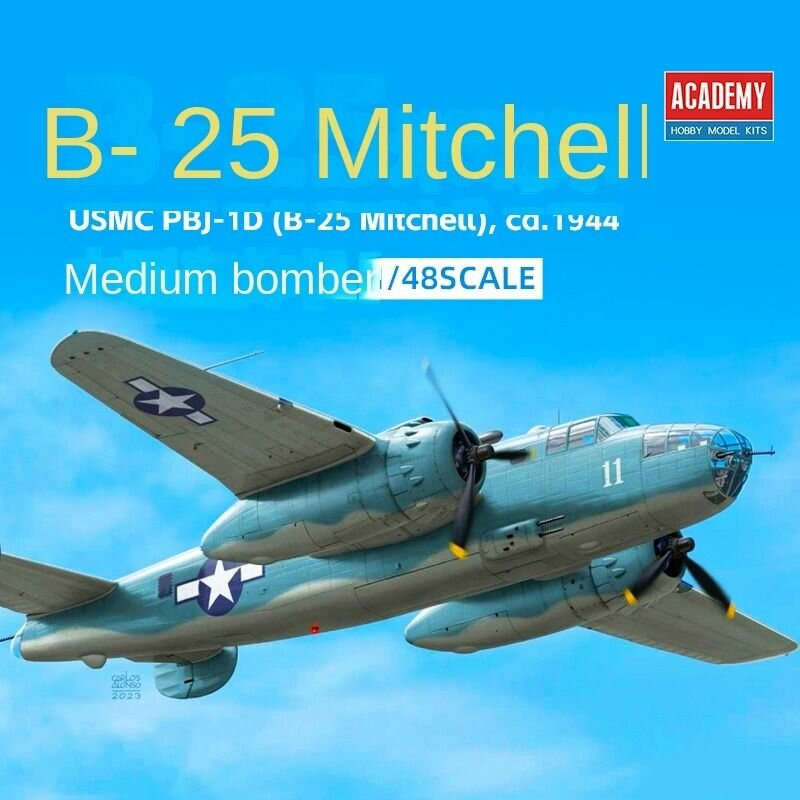ACADEMY AC12334 1/48 USMC PBJ-1D (B-25 Mitchell ) Модель сборки самолёта