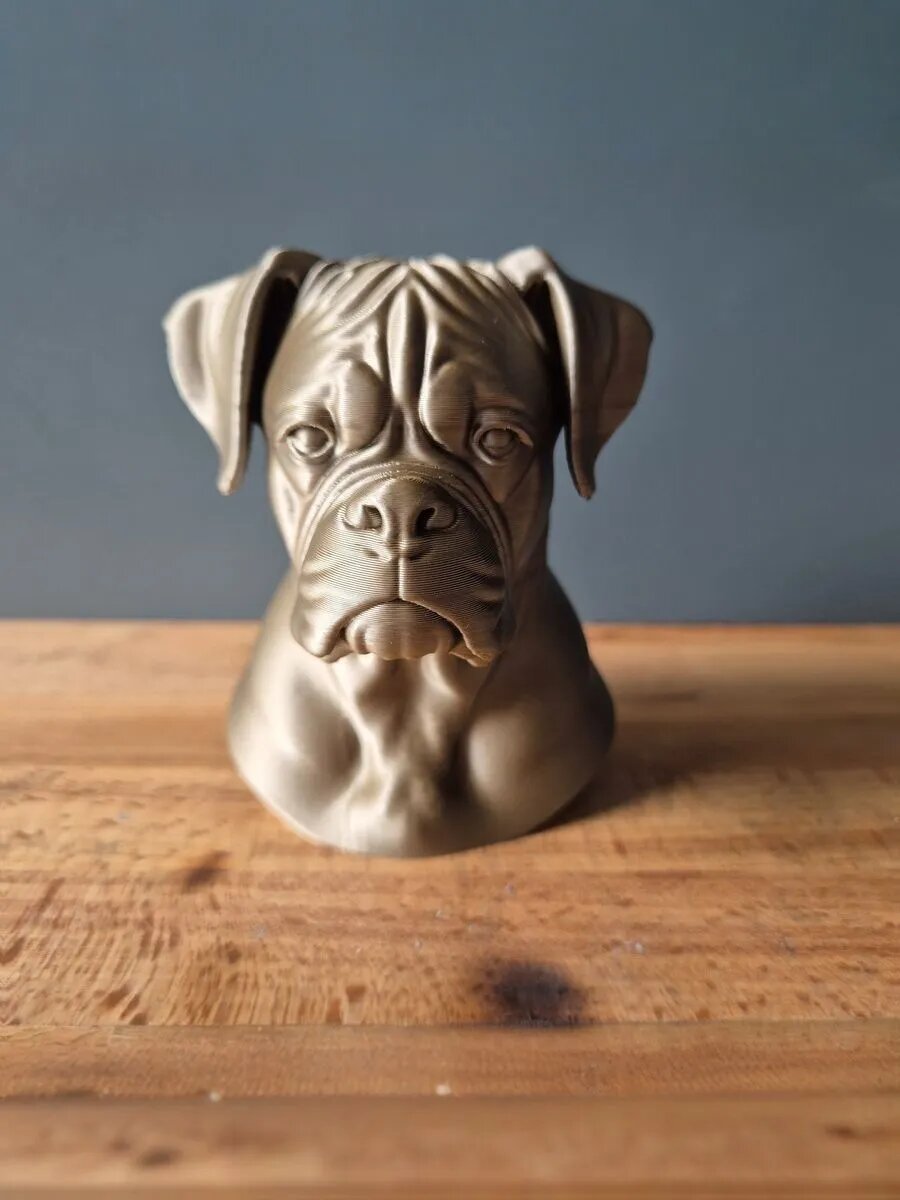 Собака Боксер (10см, коричневый металлик) Верный друг