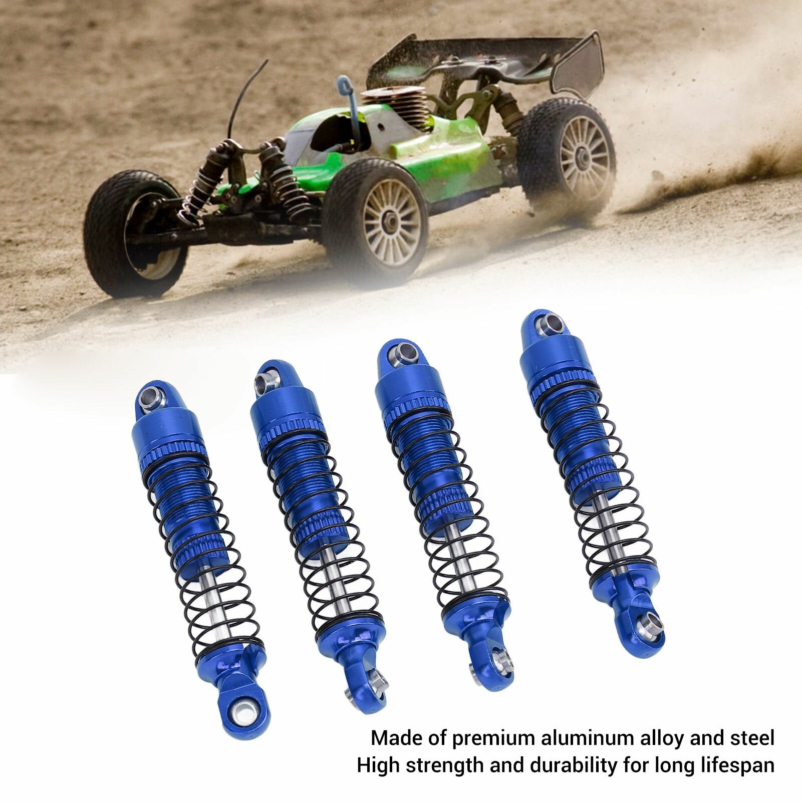 4 шт. RC амортизатор демпфер 50 мм детали для модернизации высокопрочный T6061 алюминиевый сплав RC сменный демпфер синий