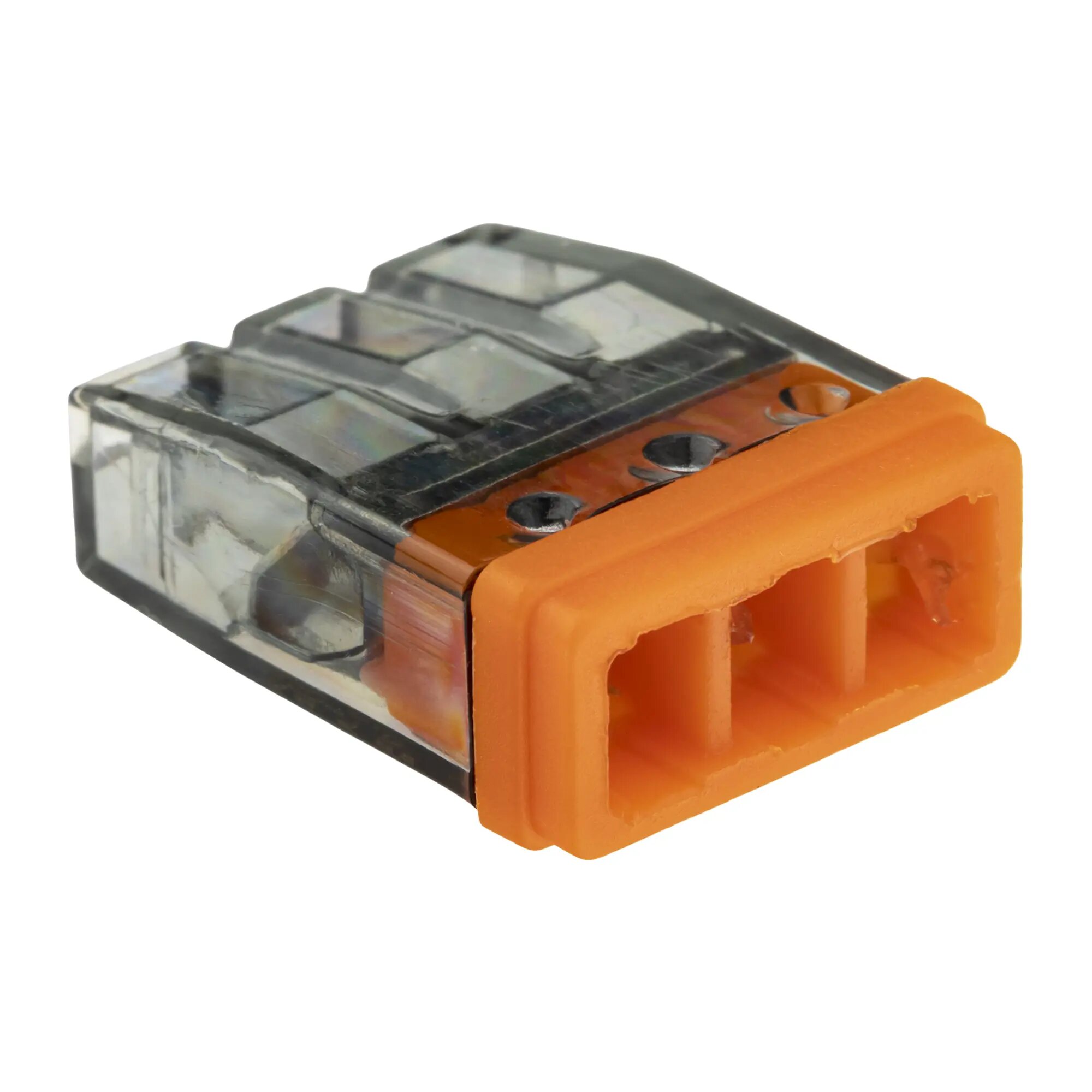 Duwi СМК 772-203 клеммы монтажные самозажимные с пастой, 3-проводные 2.5 мм², прозрачные, 5 шт 26729