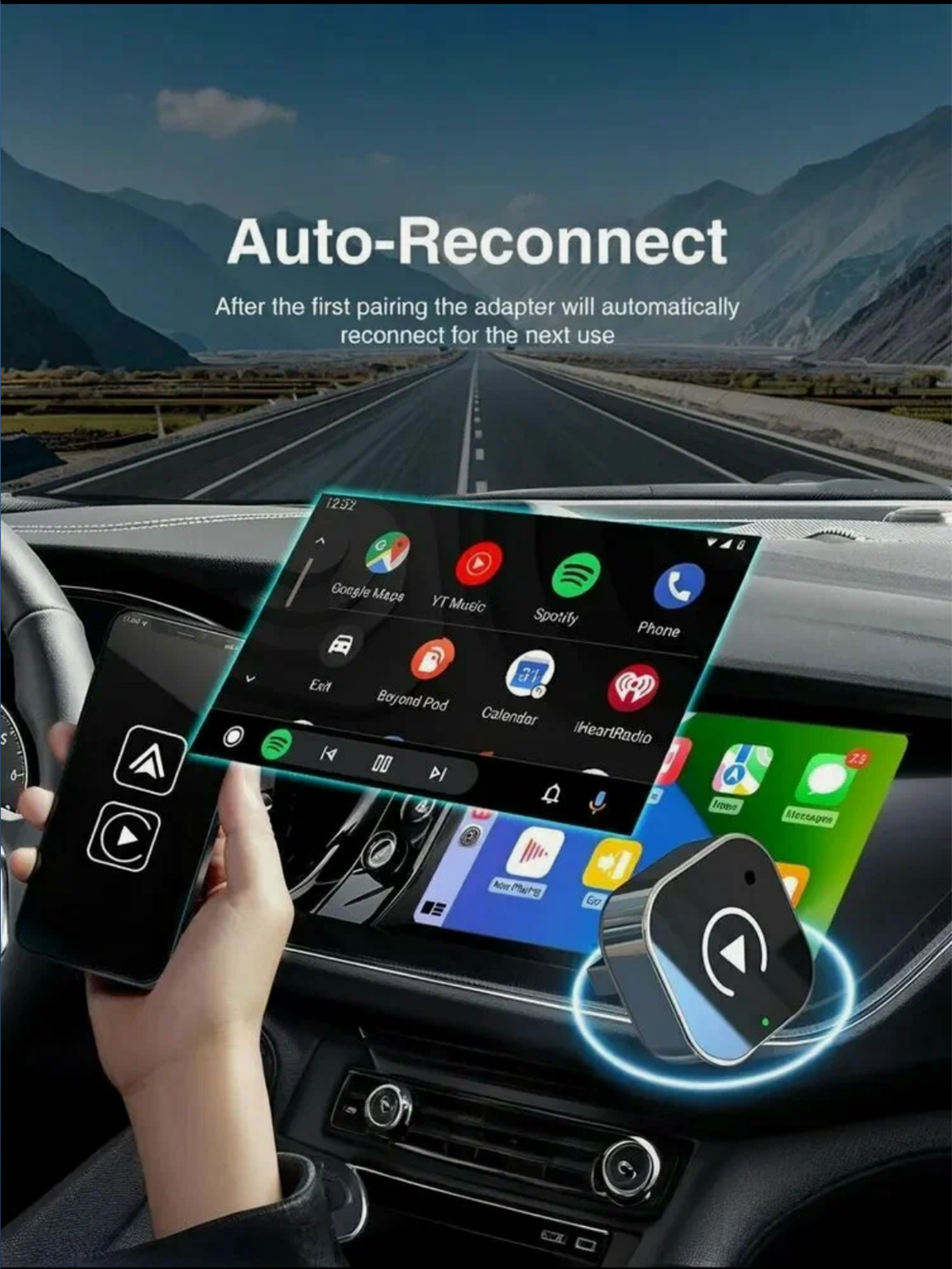 Carplay беспроводной адаптер / android auto беспроводной адаптер