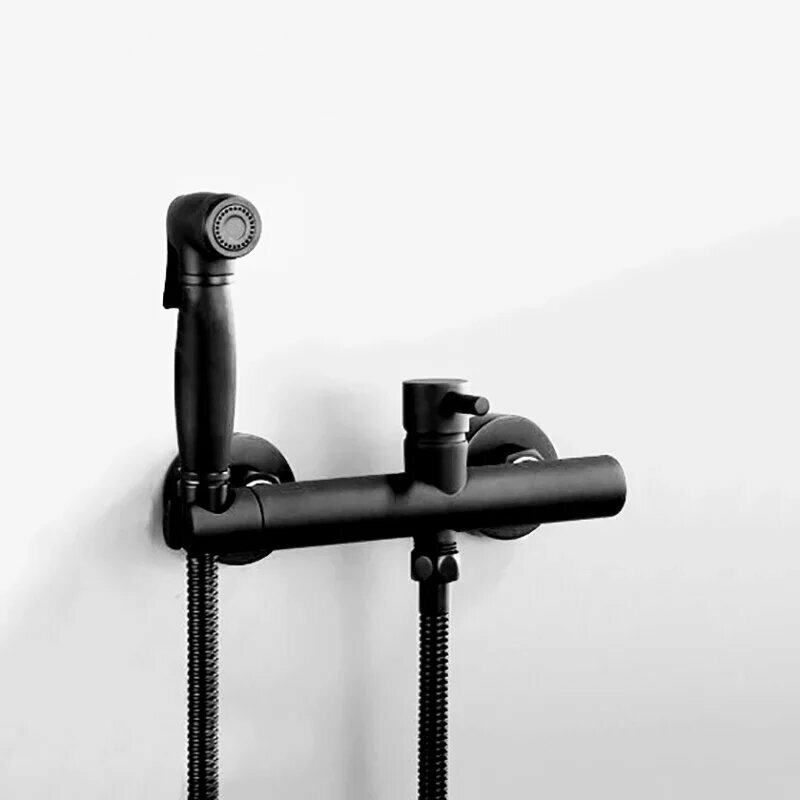 Ручной распылитель для биде SEKOVA матовый черный/хром Black B