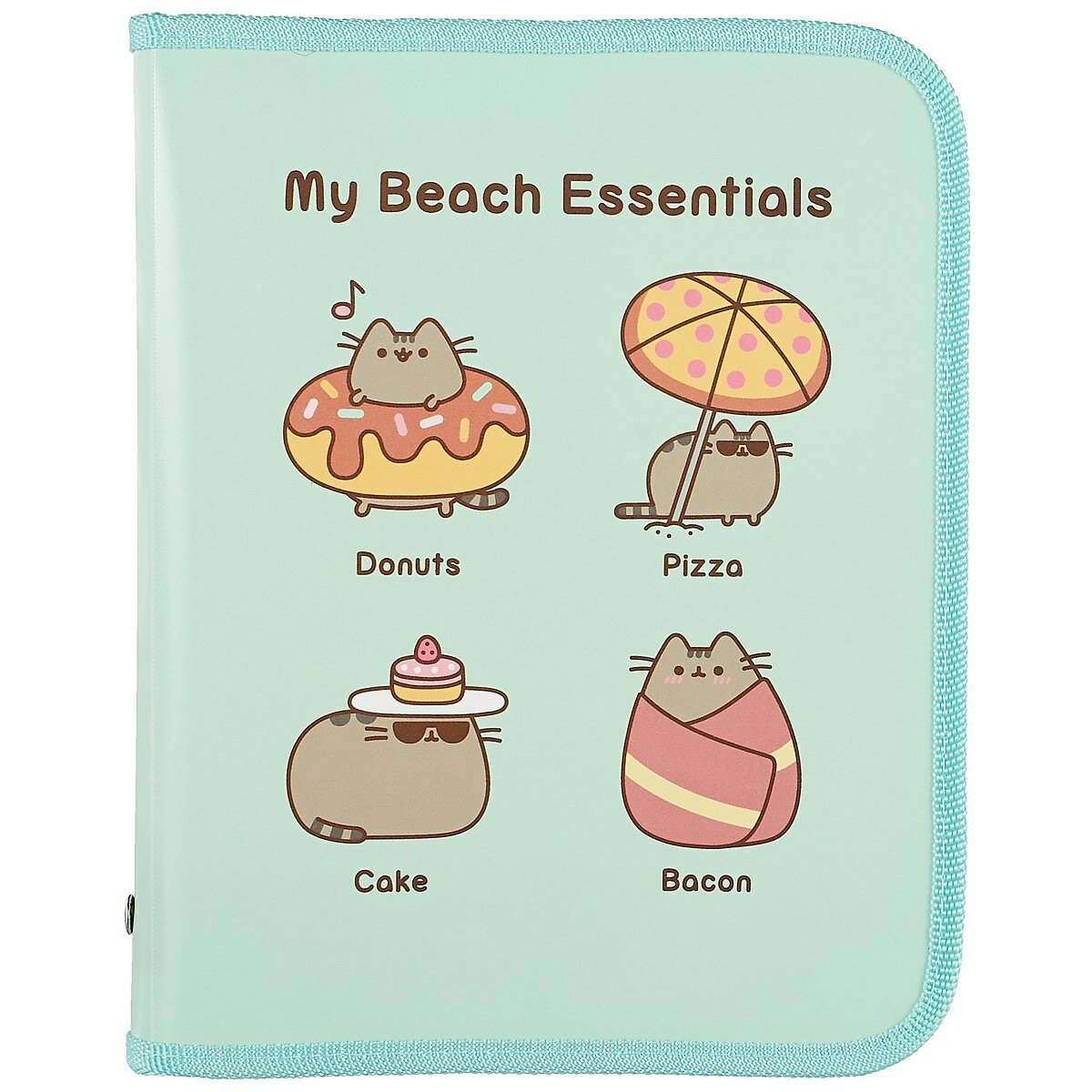 Папка для тетрадей А5 "Pusheen" пластик, молния с трёх сторон