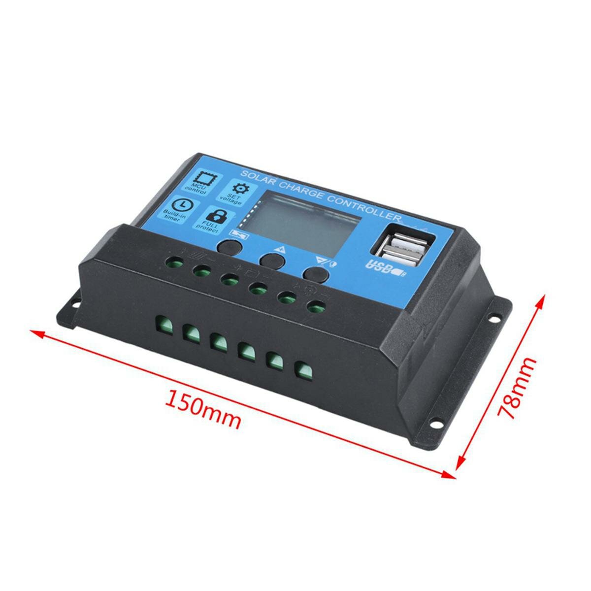 30A 12V / 24V LCD интеллектуальный автоматический регулятор PWM солнечный контроллер заряда
