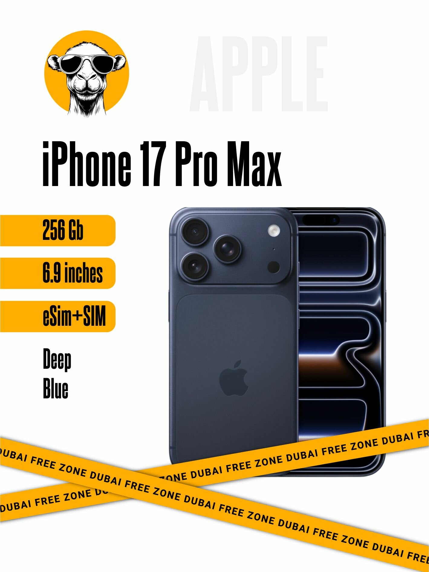 Смартфон iPhone 17 Pro Max 256Gb Deep Blue Sim+E-Sim