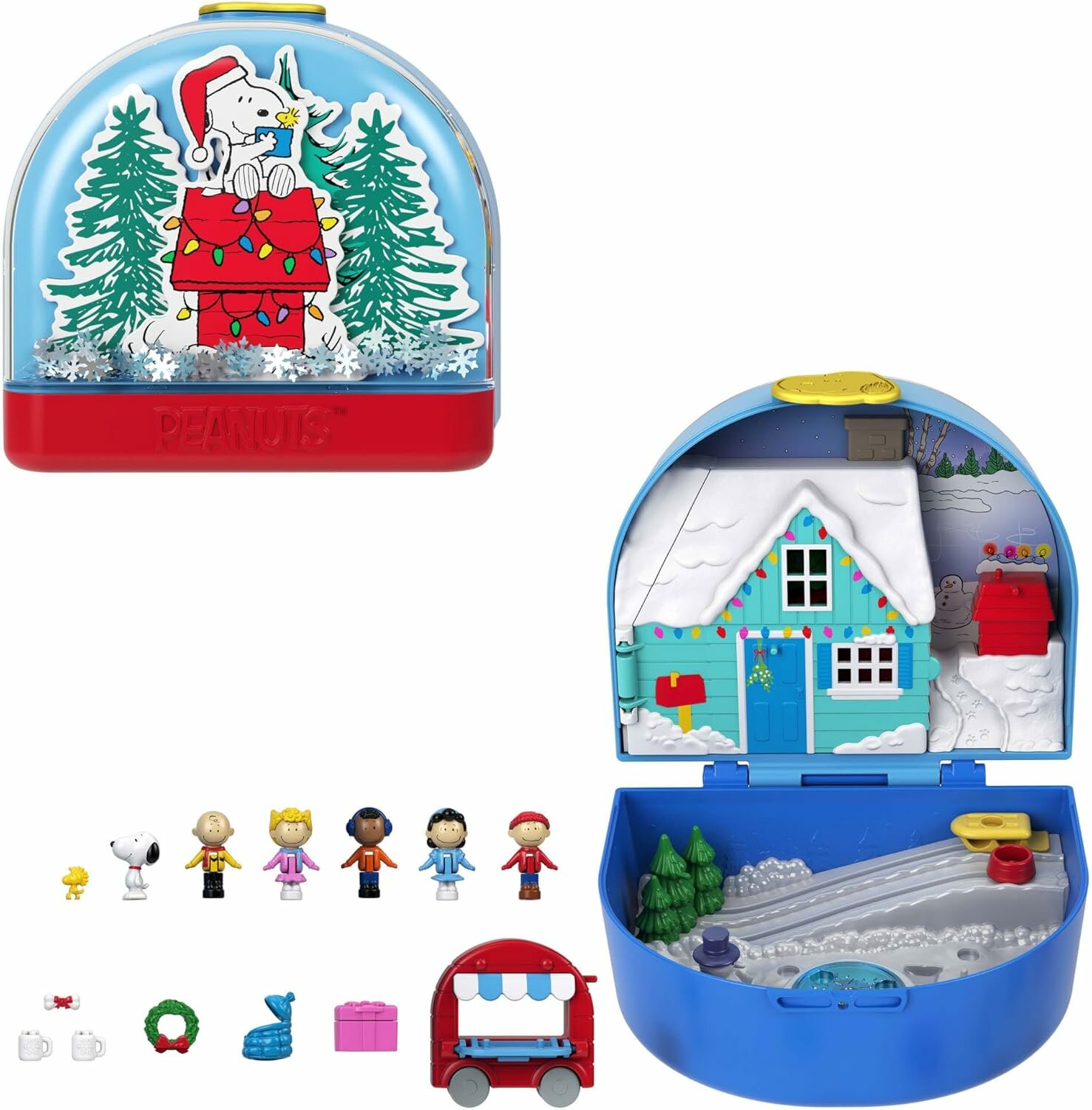Набор Mattel Polly Pocket "Snoopy Peanuts", пластик, 7 фигурок, аксессуары, 1000 г
